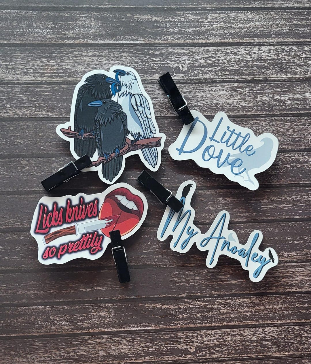 4 Sticker Set Inspired by "feathers so Vicious" by Liv Zander- Book ...