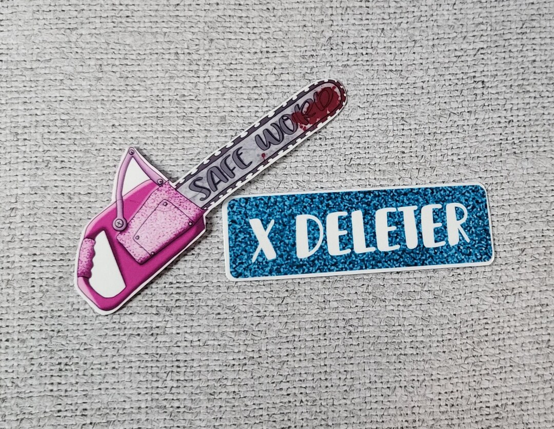 Multiple Deleter and Chainsaw Safe Word Sticker Set Dark Romance ...
