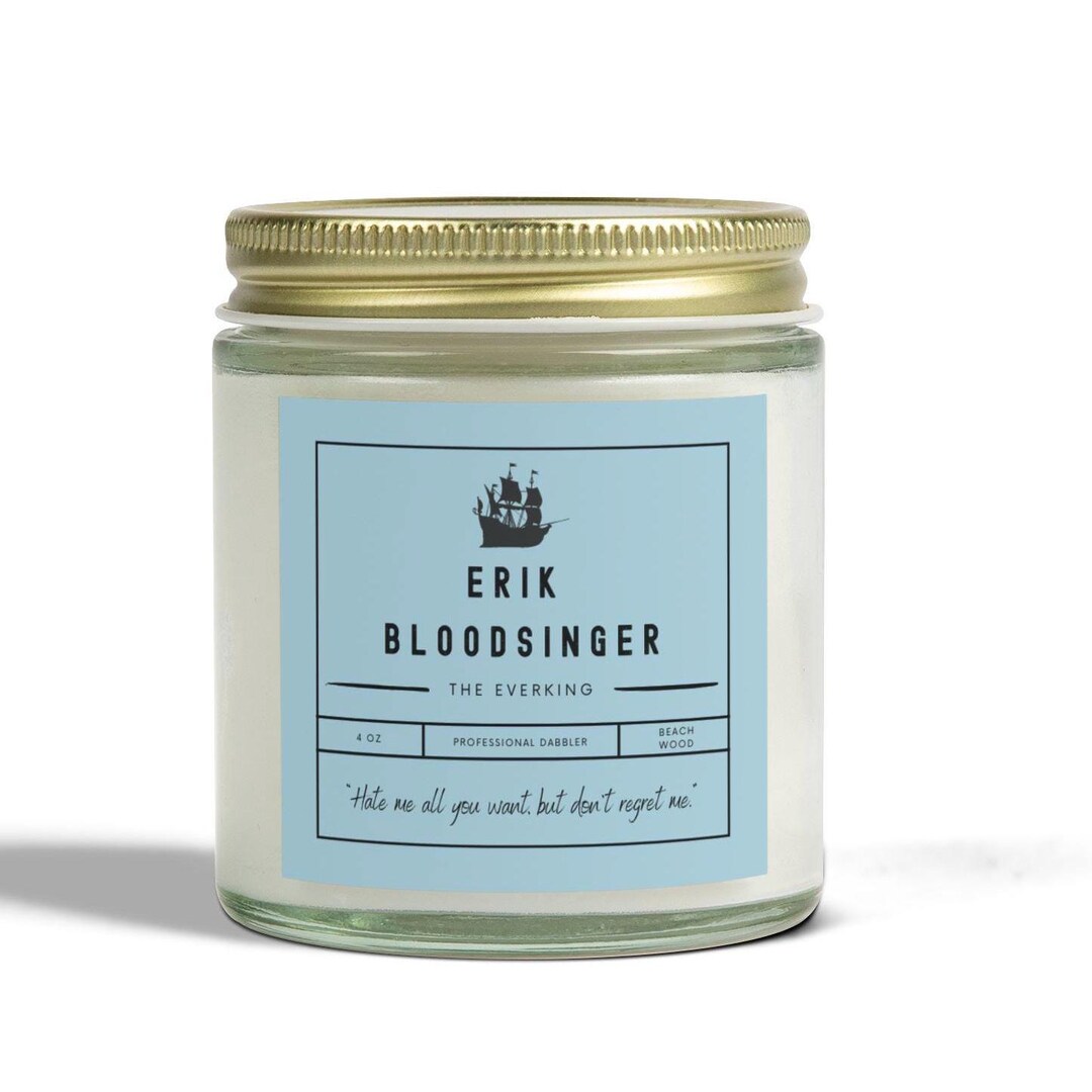 Book Boyfriend Candles: Erik Bloodsinger From the Ever King - 4oz. / 9oz. Candle * Scented Beach ...