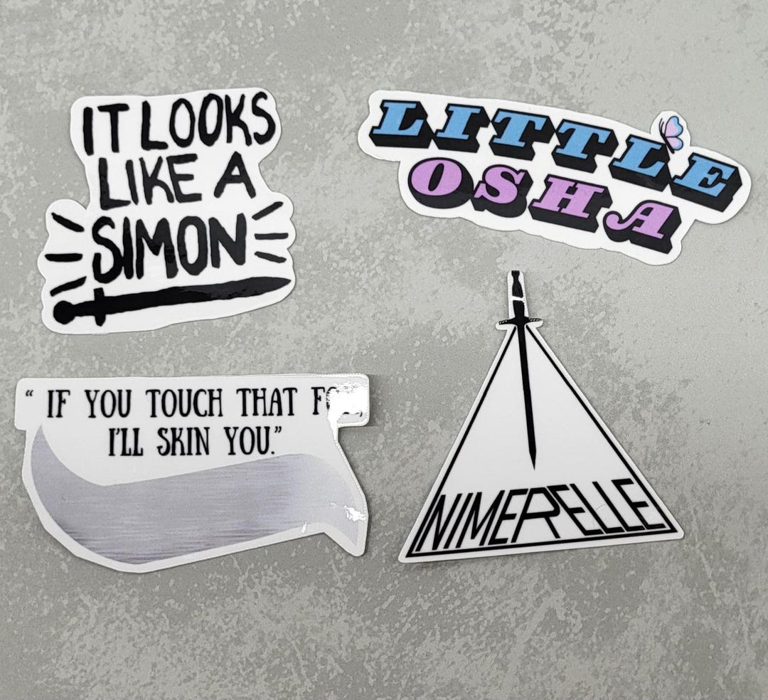 QUICKSILVER Inspired Book Sticker Set- (4 Book Specific Stickers) Book ...