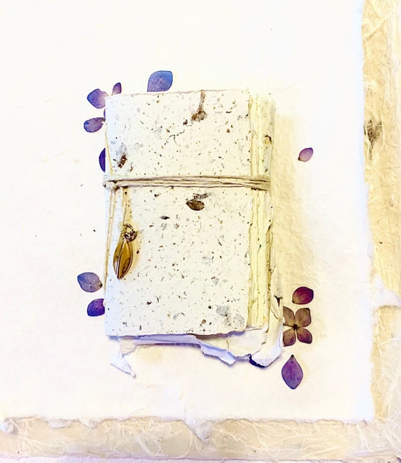 Lilac Harvest Journal Small Plant Based Handmade Paper Junk - Etsy