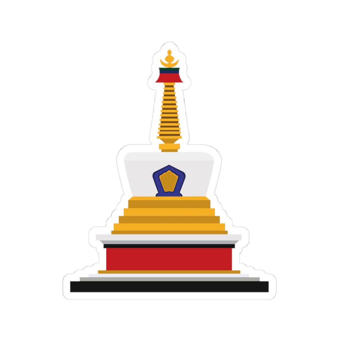 Colorful Buddhist Stupa Kiss-cut Stickers, Spiritual Decor, Laptop ...