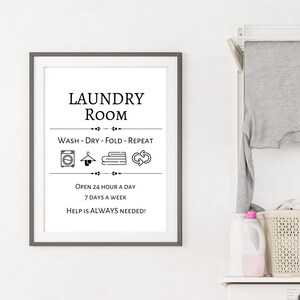 Laundry Room --- Poster/print DIGITAL DOWNLOAD ONLY!!!! Great for ...