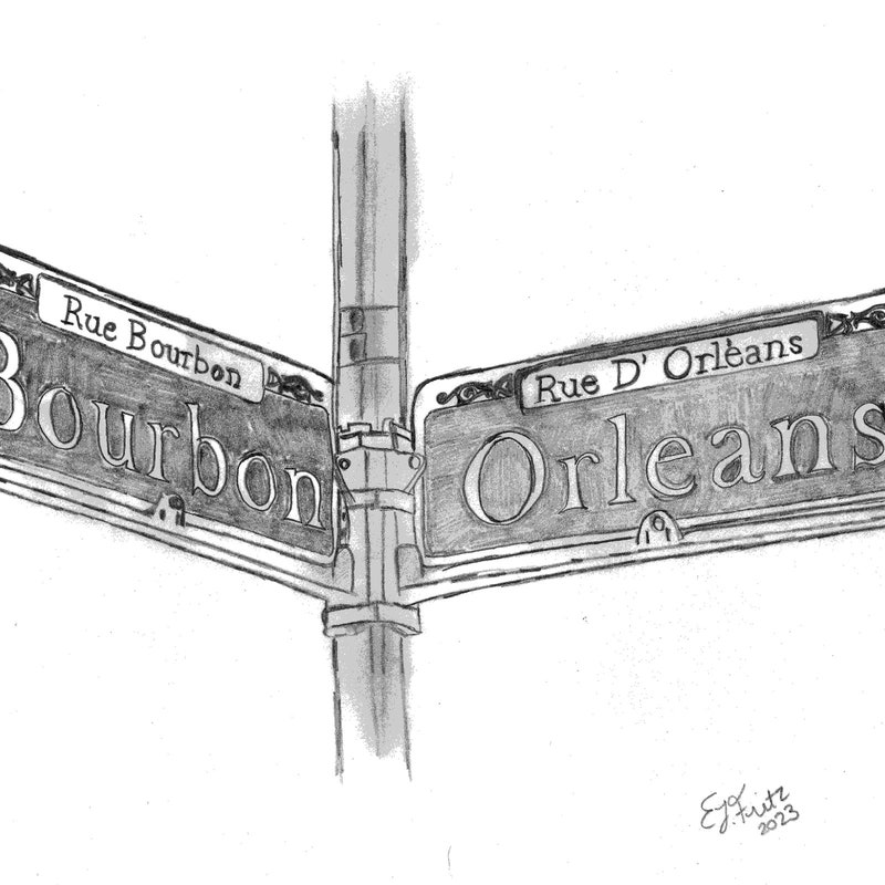 Bourbon Street Sign - Etsy