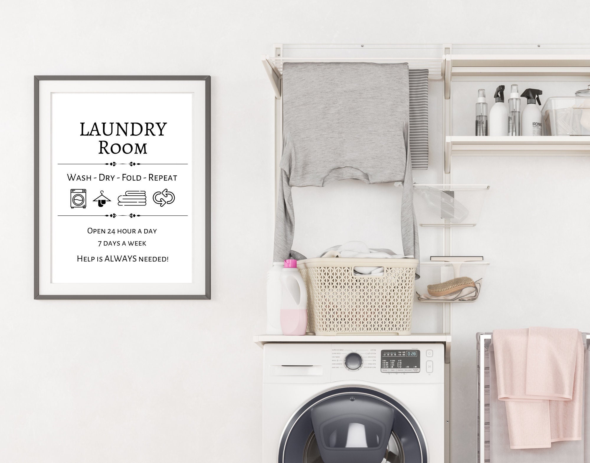 Laundry Room --- Poster/print DIGITAL DOWNLOAD ONLY!!!! Great for ...