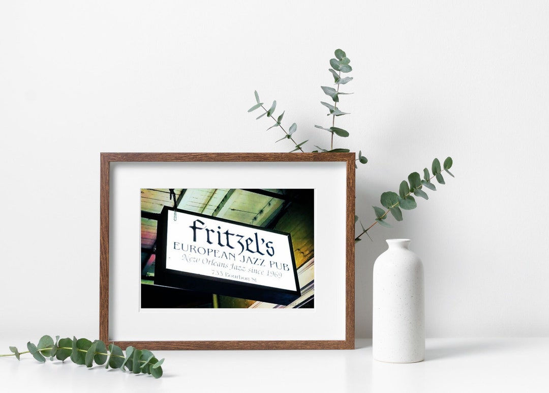 French Quarter "fritzels" Restaurant Sign Photography --- Digital ...