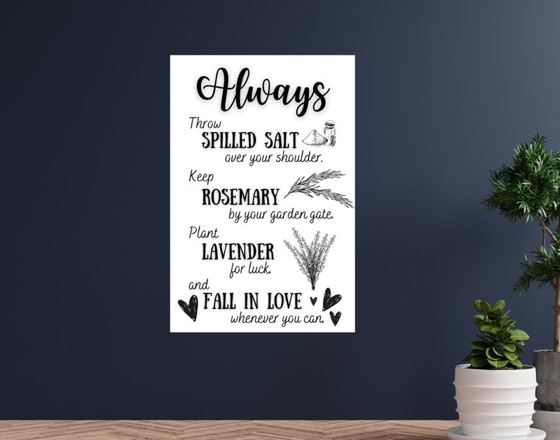 PRINTABLE practical Magic Quote Art/sign Digital - Etsy