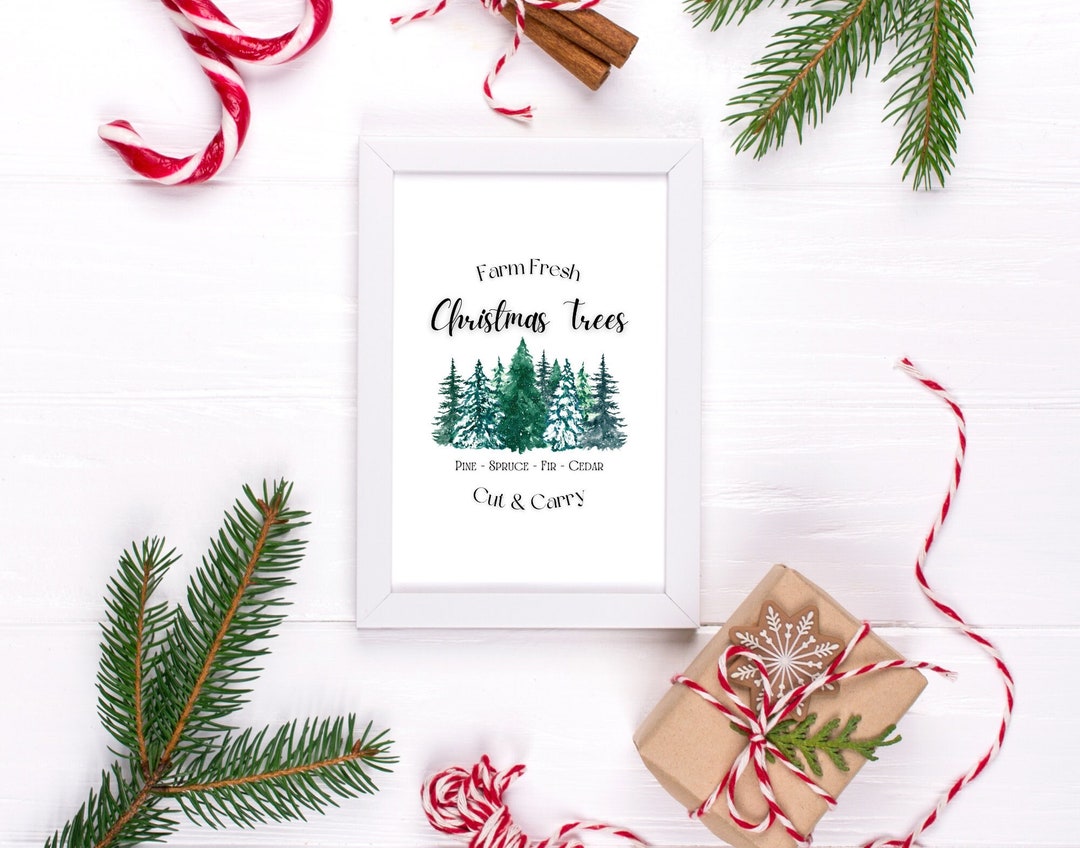 Farm Fresh Christmas Trees Printable DIGITAL PDF ONLY Formatted to ...