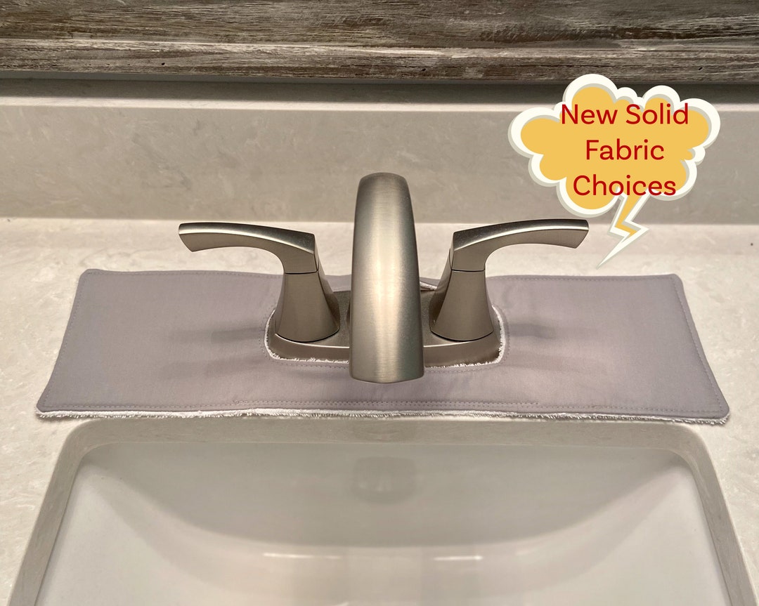 Cotton Faucet Drip Catcher: Oval Splash Pad Sink Accessory - Etsy