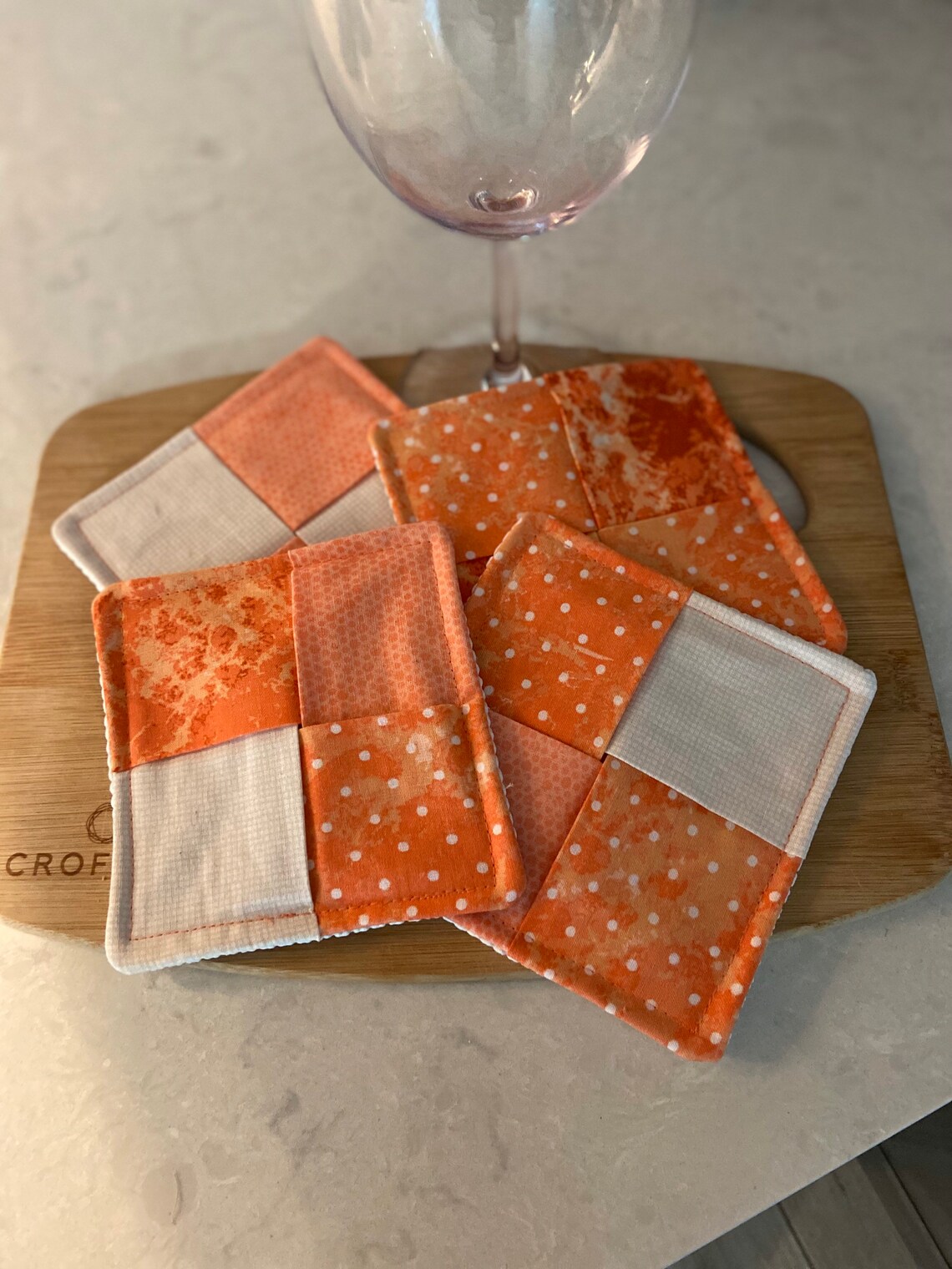 Wine Glass Coaster Cozies Set Of 4 Each Everyone Can Etsy