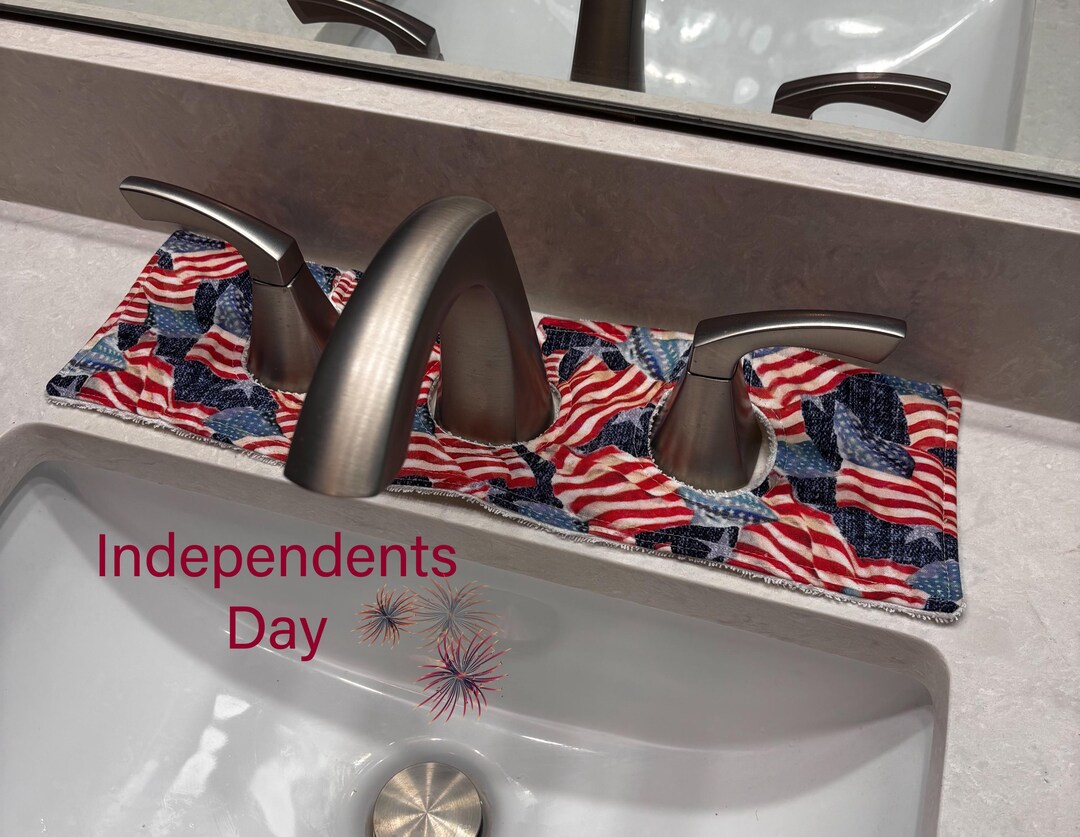 Drip Catcher, Holiday 3-hole Bathroom Sink Matt,cotton Bathroom Splash ...