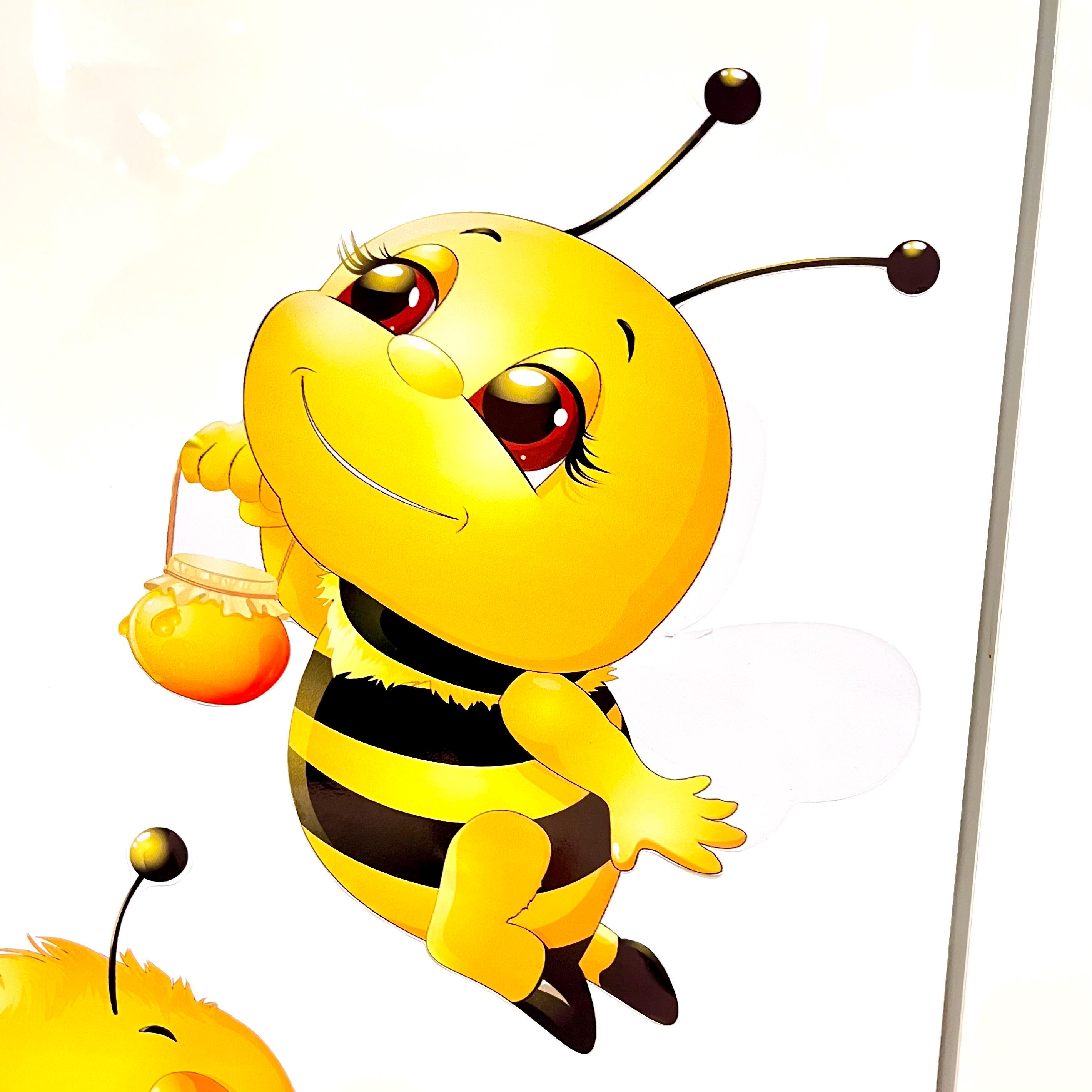 Baby Bee Wall and Cabinet Stickers Bedroom Kids Room Background ...