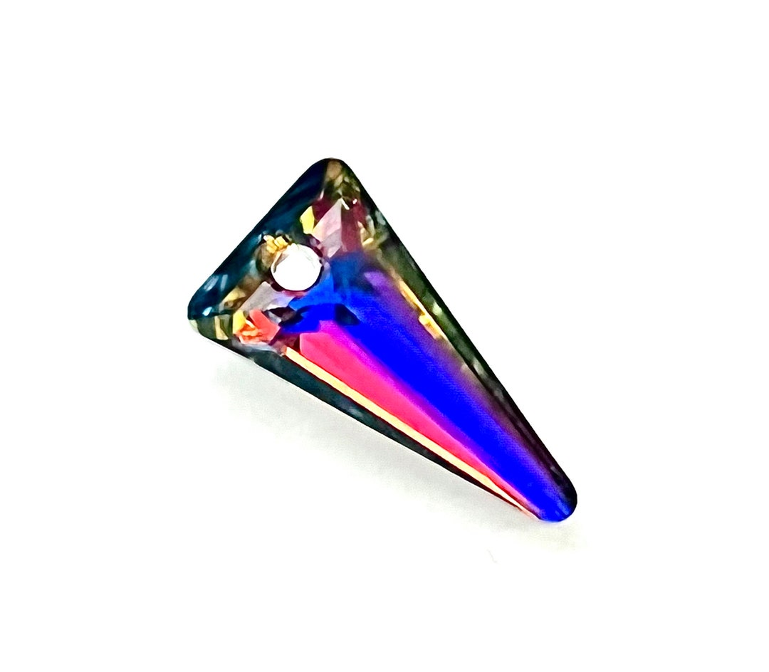 Swarovski Crystal Volcano Spike Pendant: 18mm Jewelry Design - 3pcs - Etsy