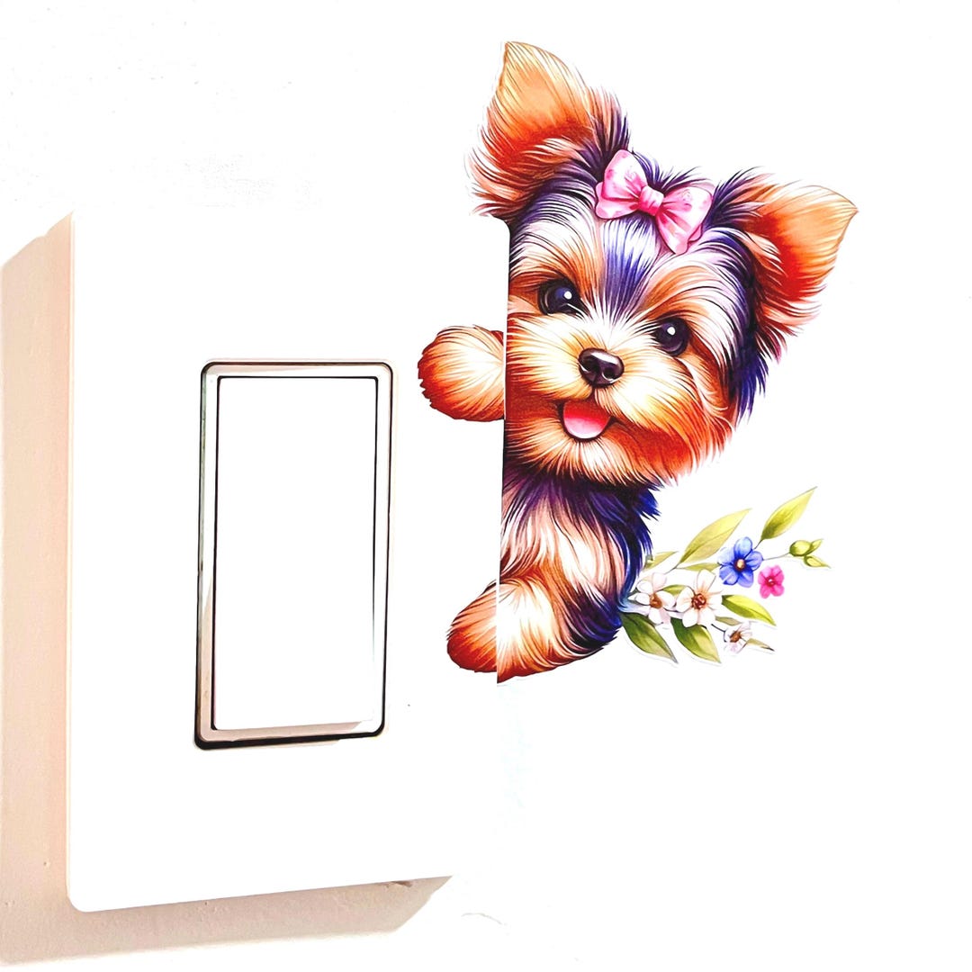 Dog Light Switch, Dog Light Switch Sticker, Removable Vinyl, Kids ...