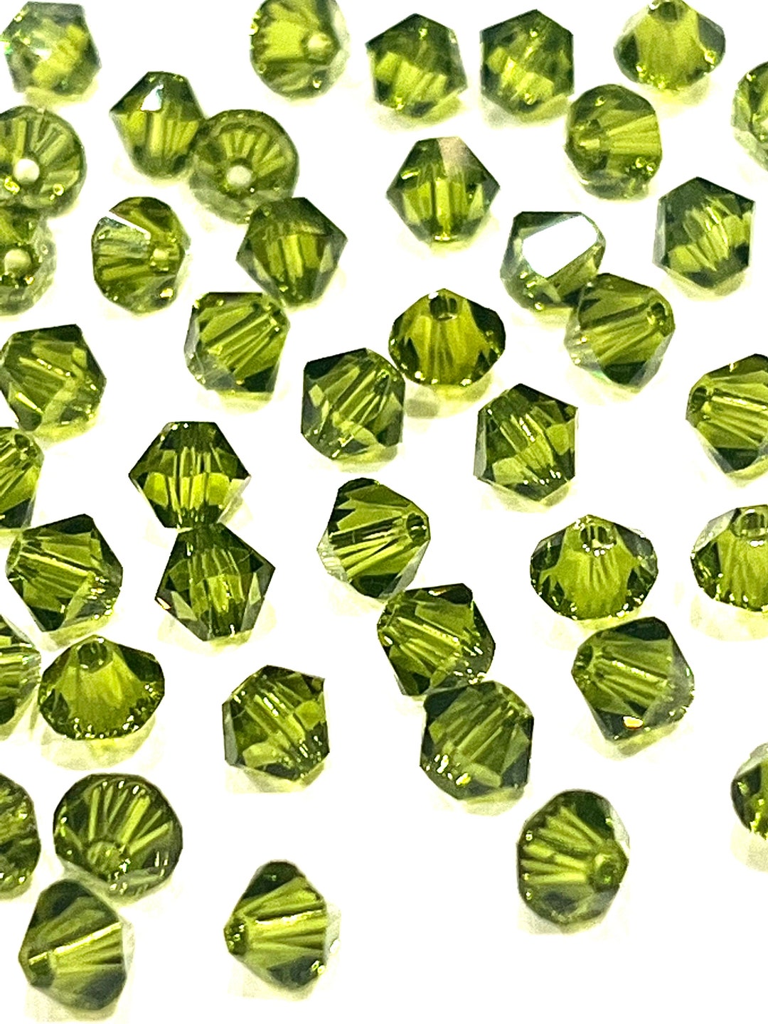 Swarovski Crystal 6mm Xilion Bicones 12pcs Crystal Beads 5328 Olive - Etsy