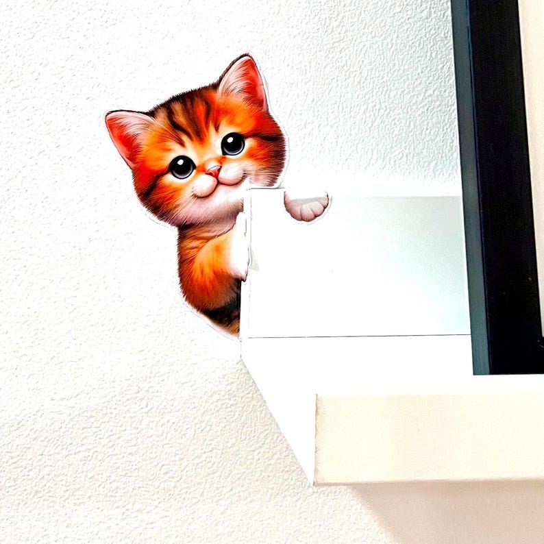 Cat Light Switch, Kitty Sticker, Cat Light Switch Sticker, Removable ...