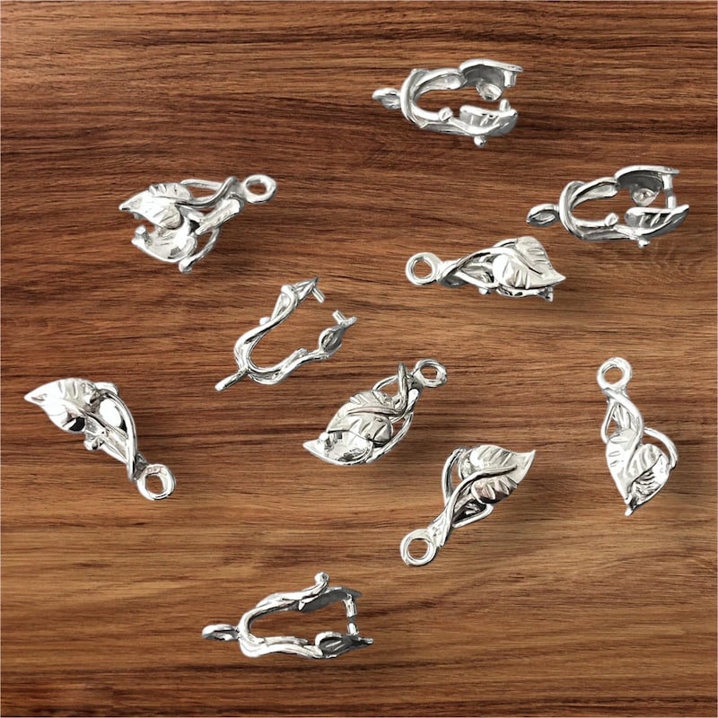 925 Sterling Pinch Bails - Etsy