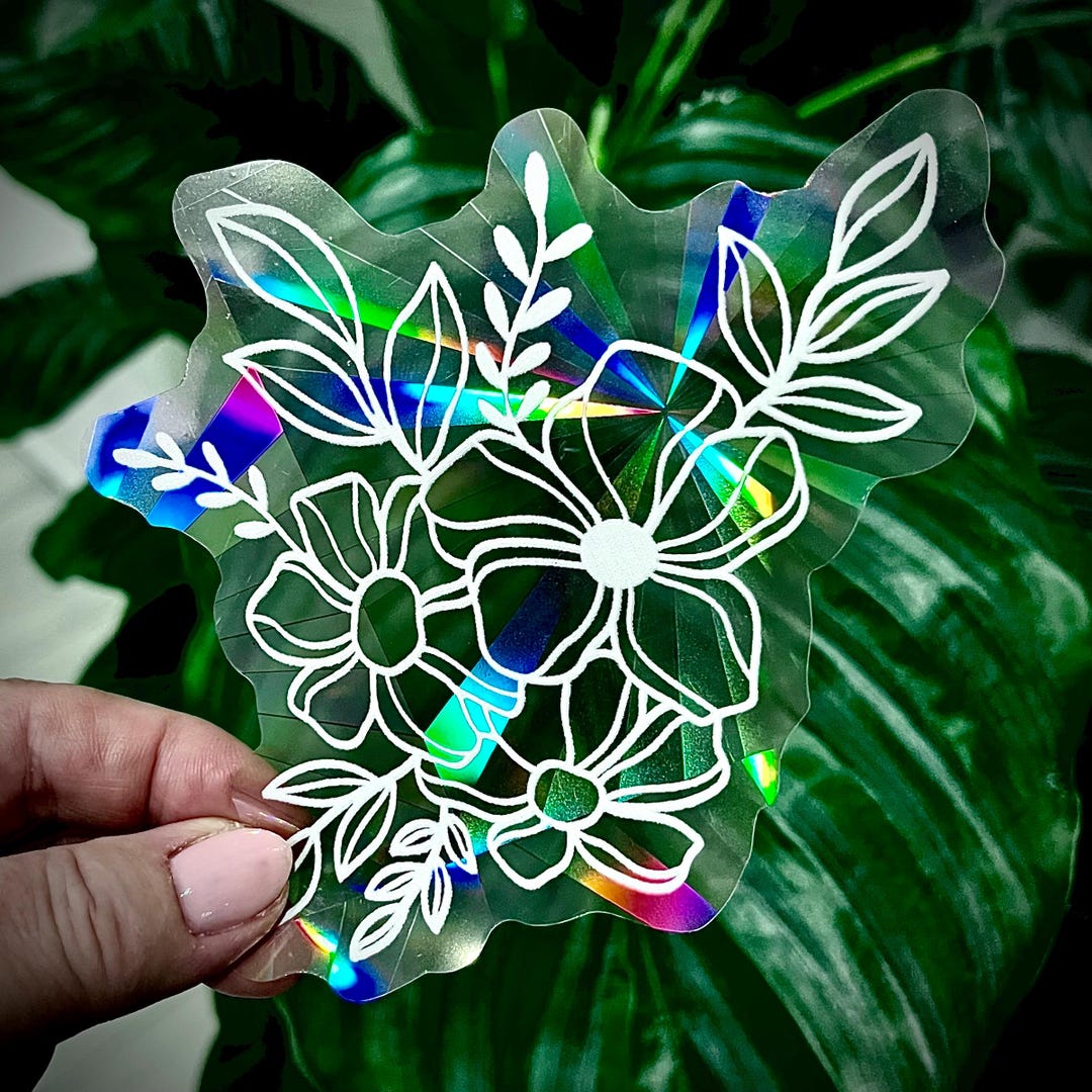 Sunflower Suncatcher Sticker, Window Sticker Sun Catcher Rainbow Prism ...