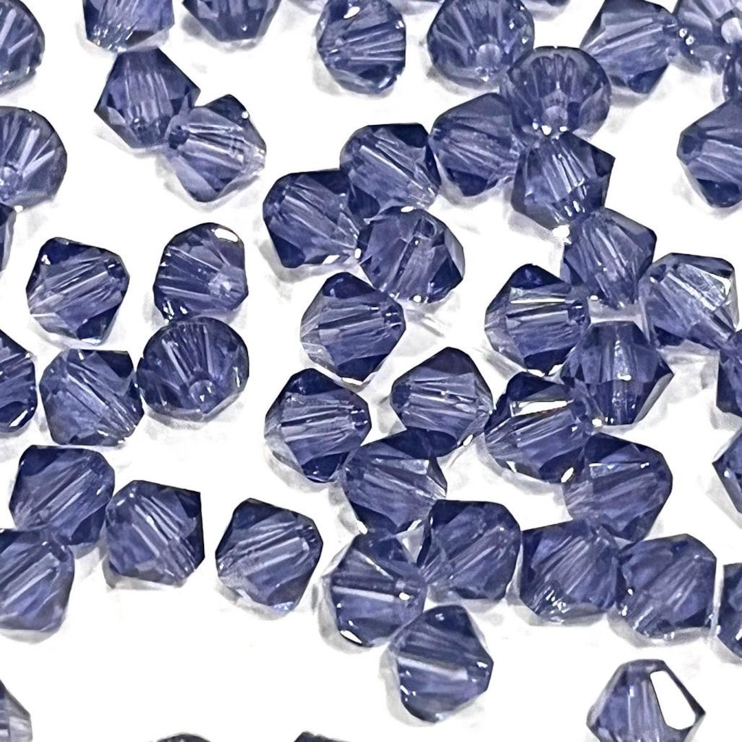 Tanzanite Swarovski Crystal Bicone Beads 4mm, 144pcs - Preciosa 5328 - Etsy