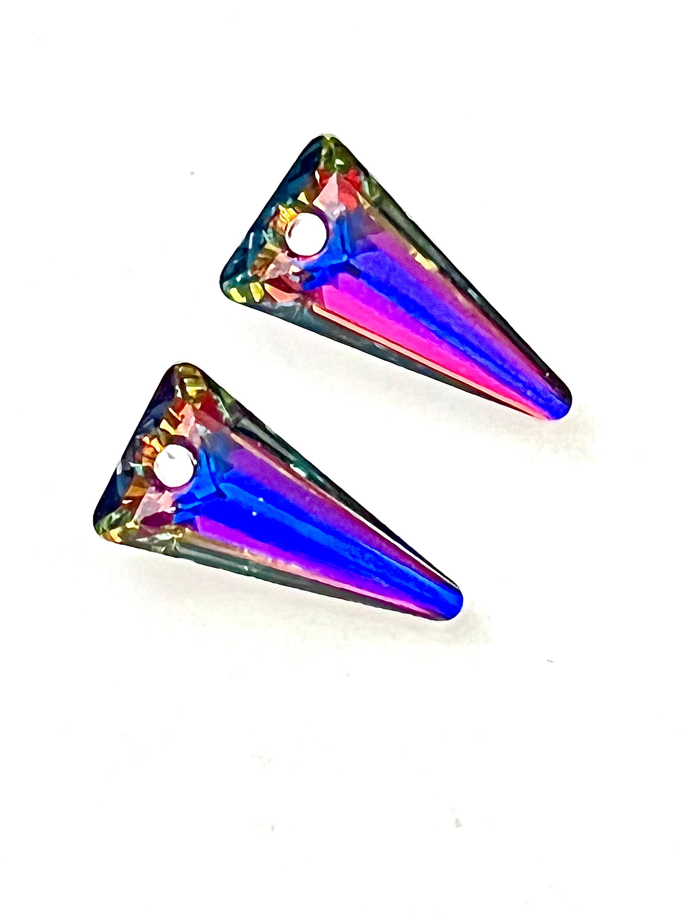 Swarovski Crystal Volcano Spike Pendant: 18mm Jewelry Design - 3pcs - Etsy