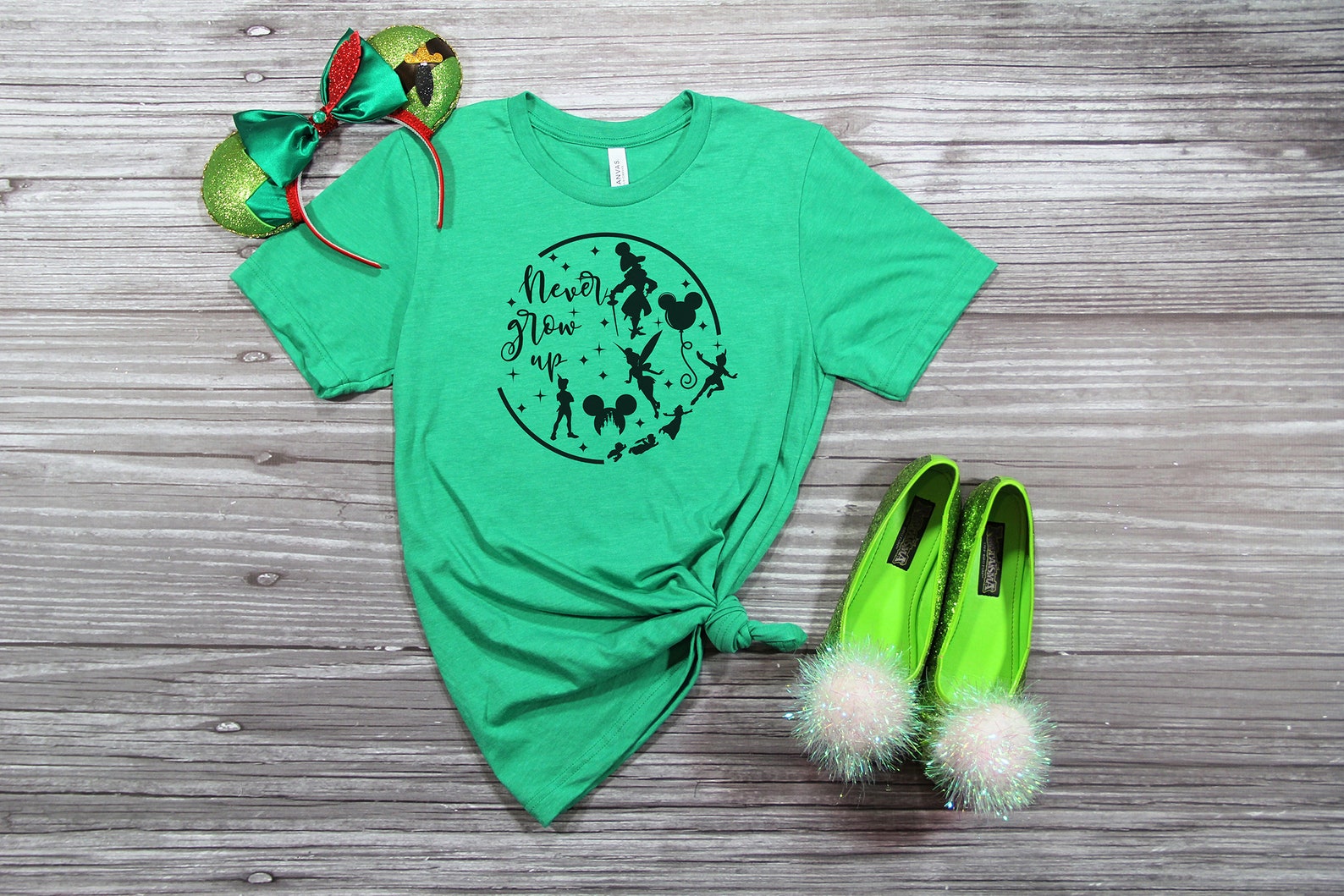 Never Grow up Peter Pan Bella Canvas T-shirt - Etsy