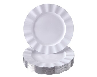 White Wedding Plates - Etsy