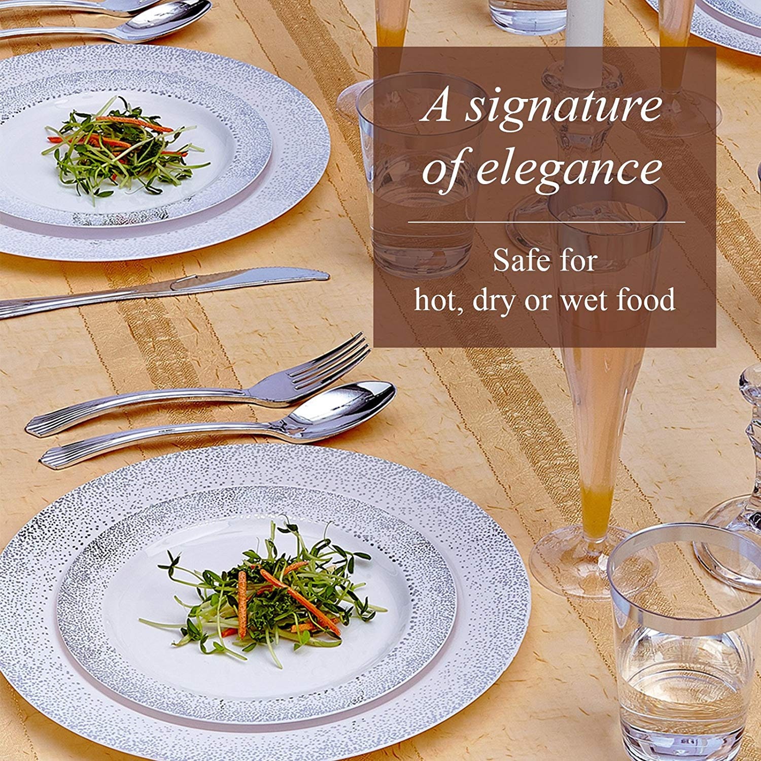 DISPOSABLE DINNERWARE SETS 40 Plastic Plates Ocean Mist - Etsy