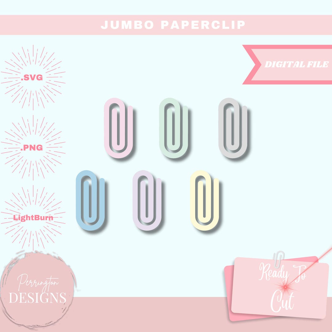 Jumbo Paper Clip Cut File - Etsy UK