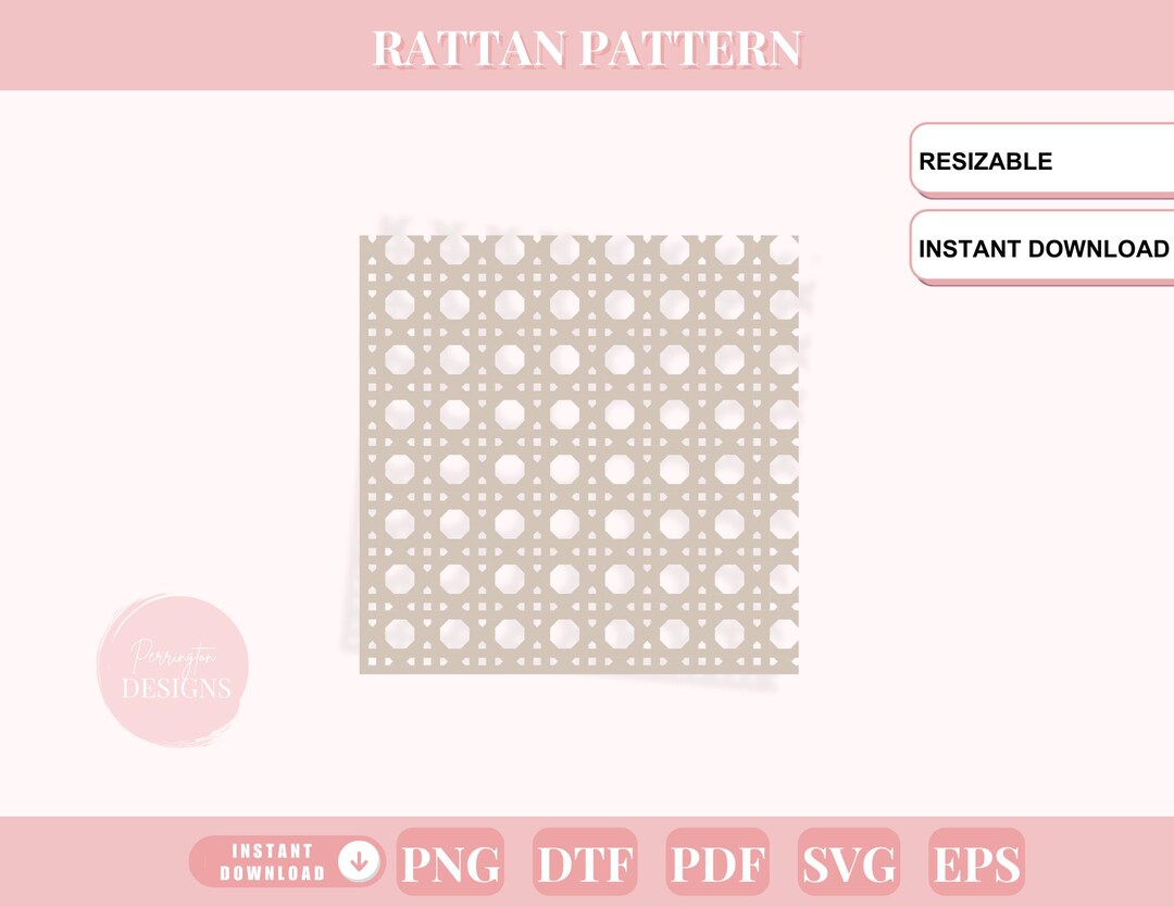 Rattan Pattern SVG PNG Silhouette, Circut, Lightburn, Laser File - Etsy