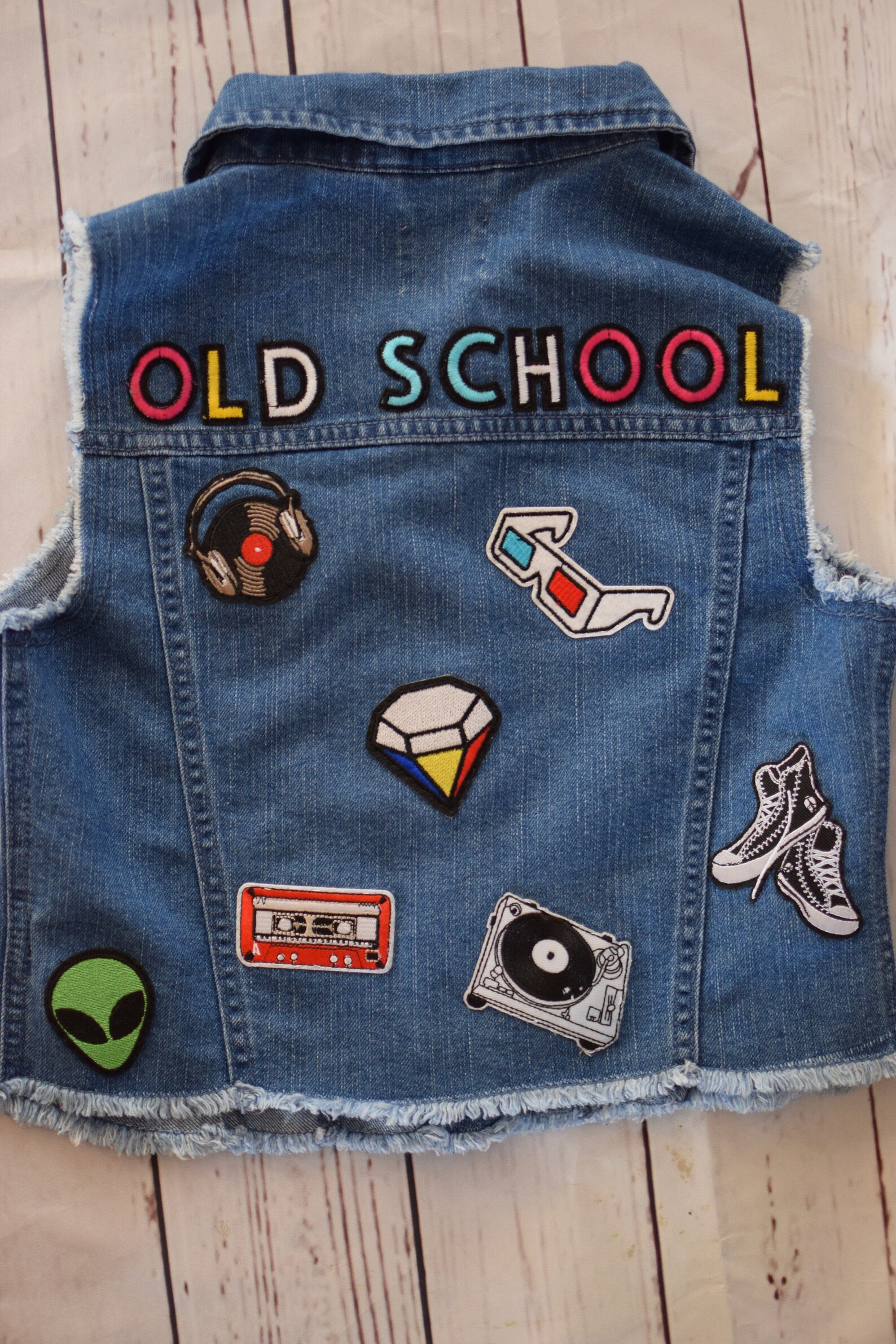 Jean Vest With Patches - Etsy