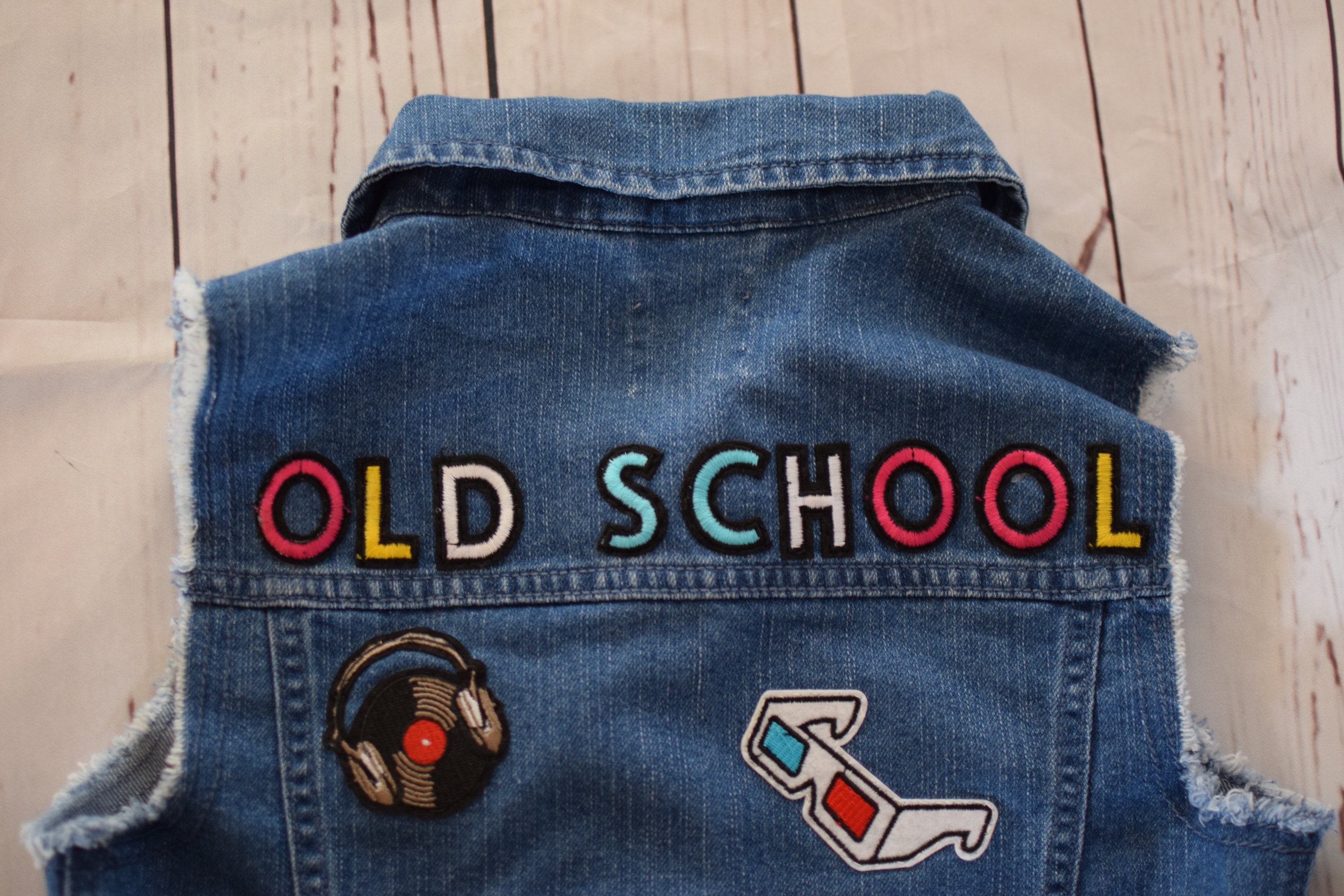 Jean Vest With Patches - Etsy
