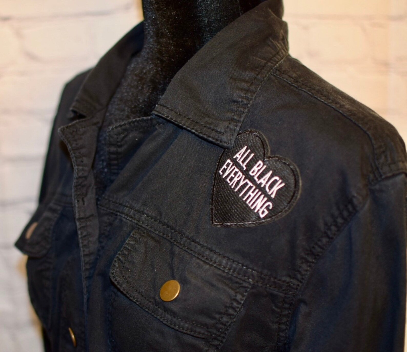 Women's Black Jacket-patches - Etsy