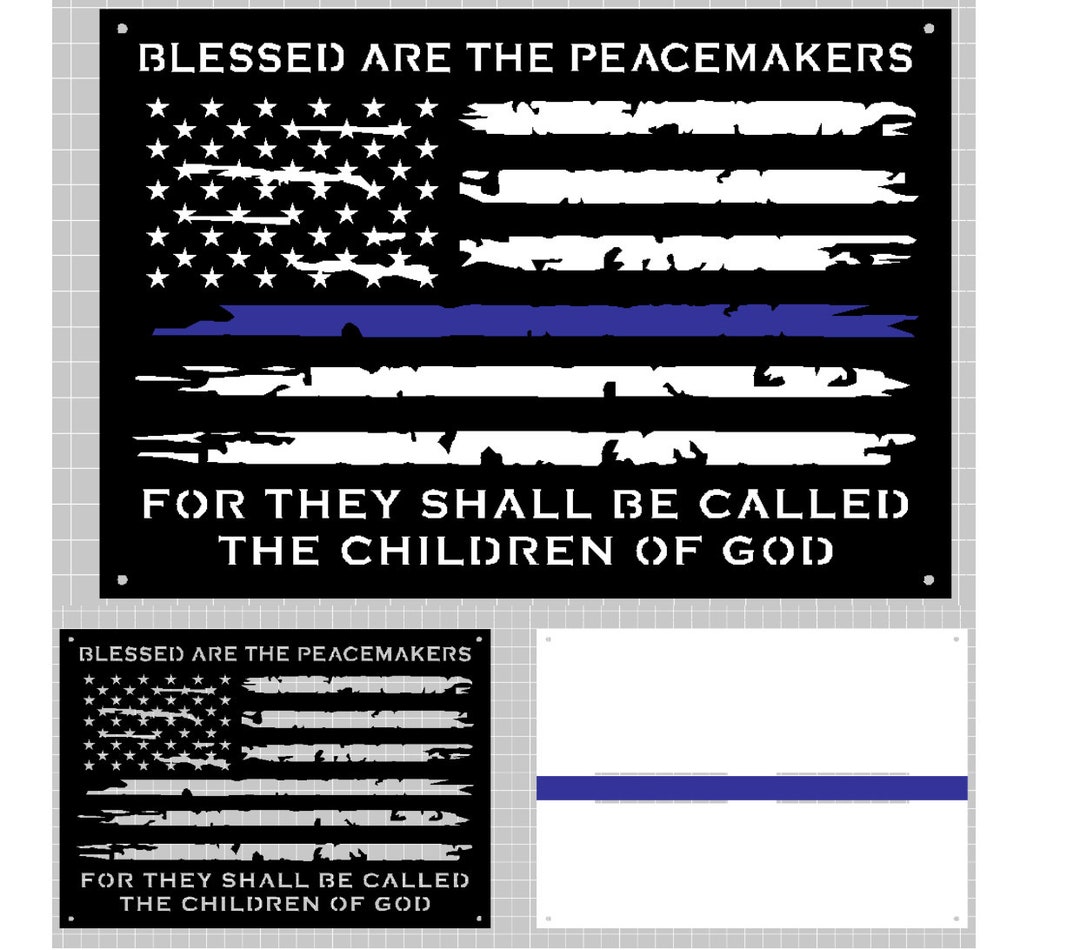 Blue Line Peacemaker DXF SVG - Etsy