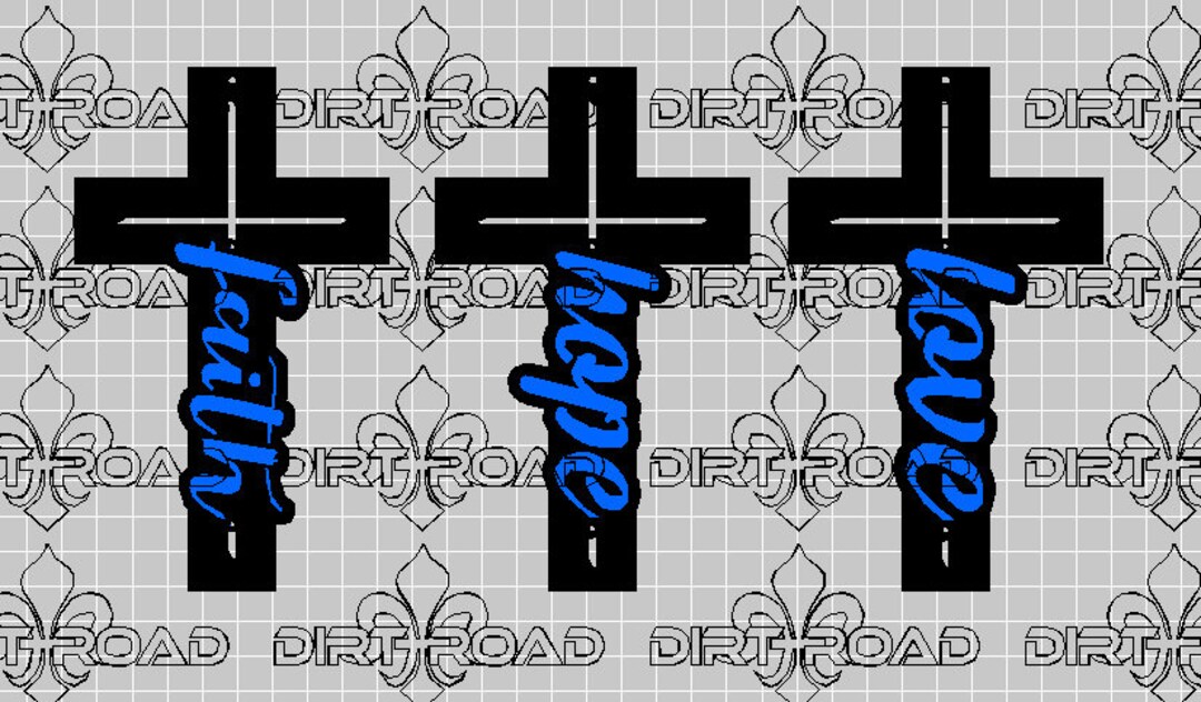 Faith Hope Love Cross DXF-SVG Sign - Etsy