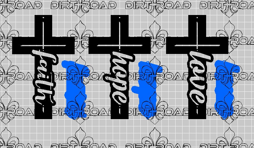 Faith Hope Love Cross DXF-SVG Sign - Etsy