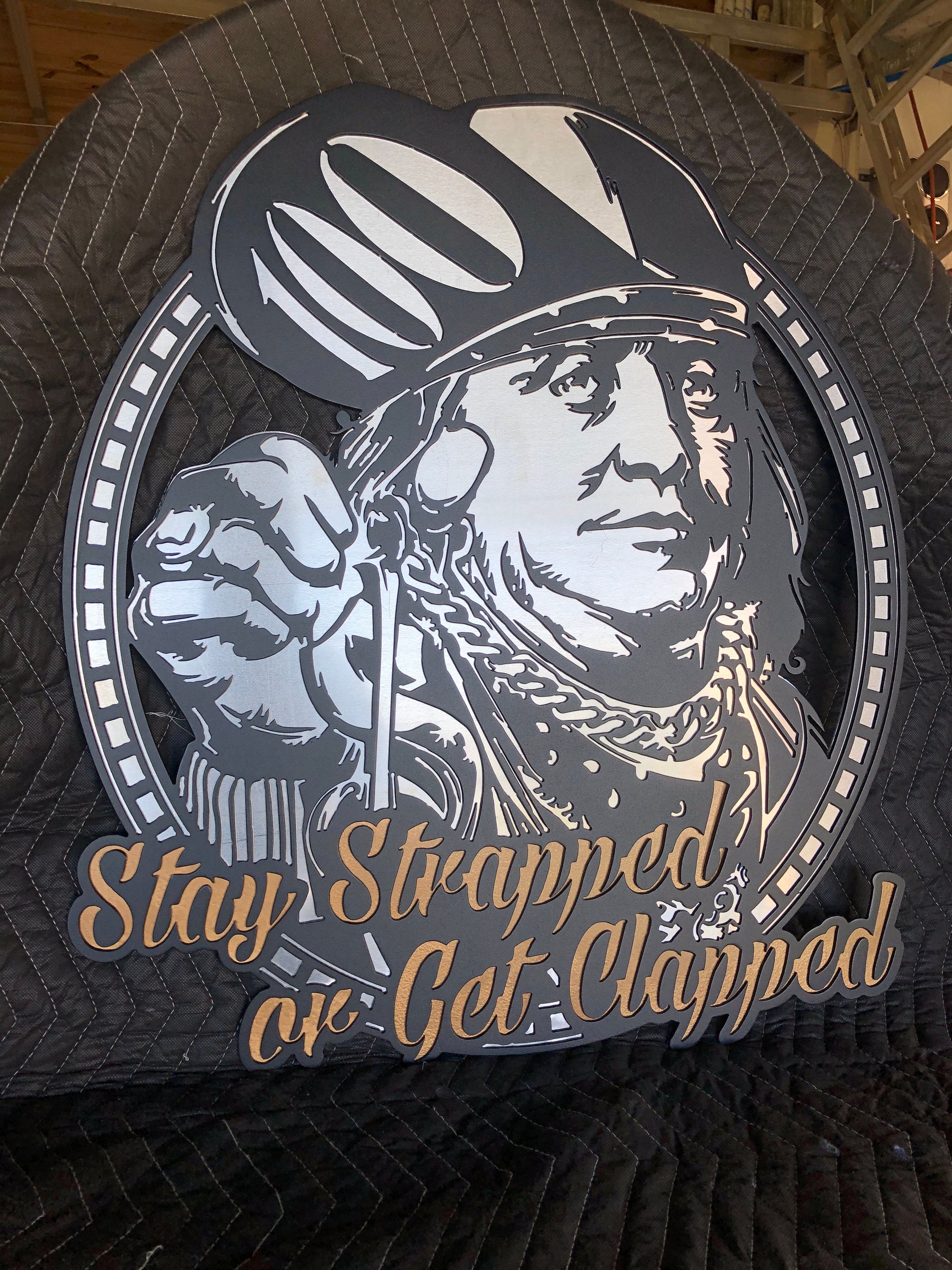 Stay Strapped or Get Clapped DXF-SVG - Etsy