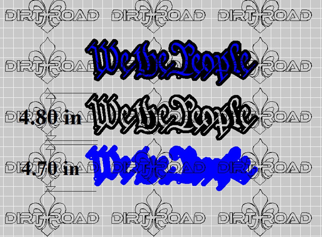 We the People Layered Text DXF-SVG - Etsy