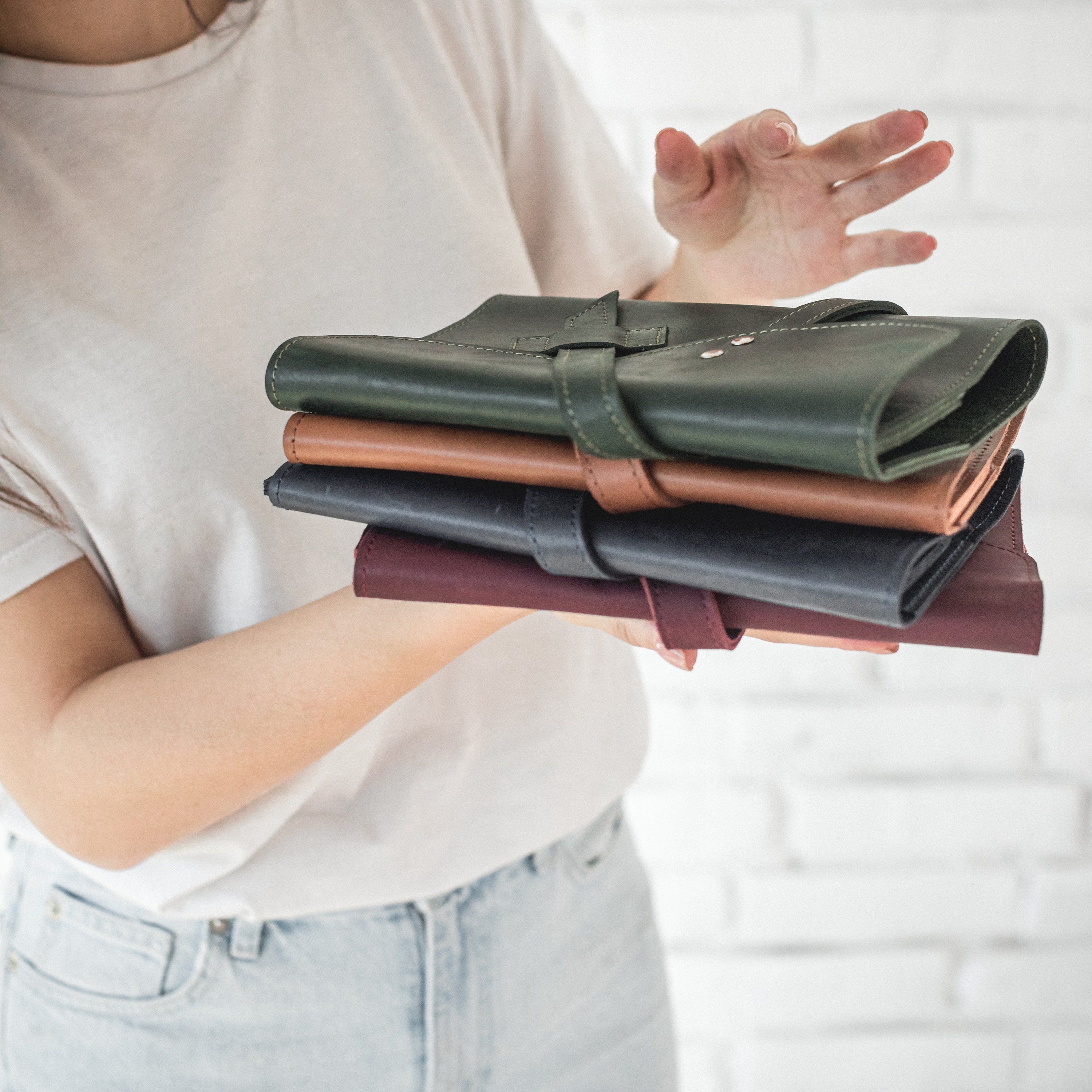 Handmade Leather Notebook Cover Genuine Leather Travel | Etsy