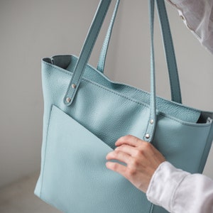 Red Leather Women Tote Bag • Soft Leather Shoulder Bag • Leather Work ...