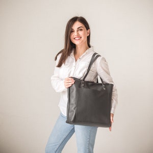 Red Leather Women Tote Bag • Soft Leather Shoulder Bag • Leather Work ...