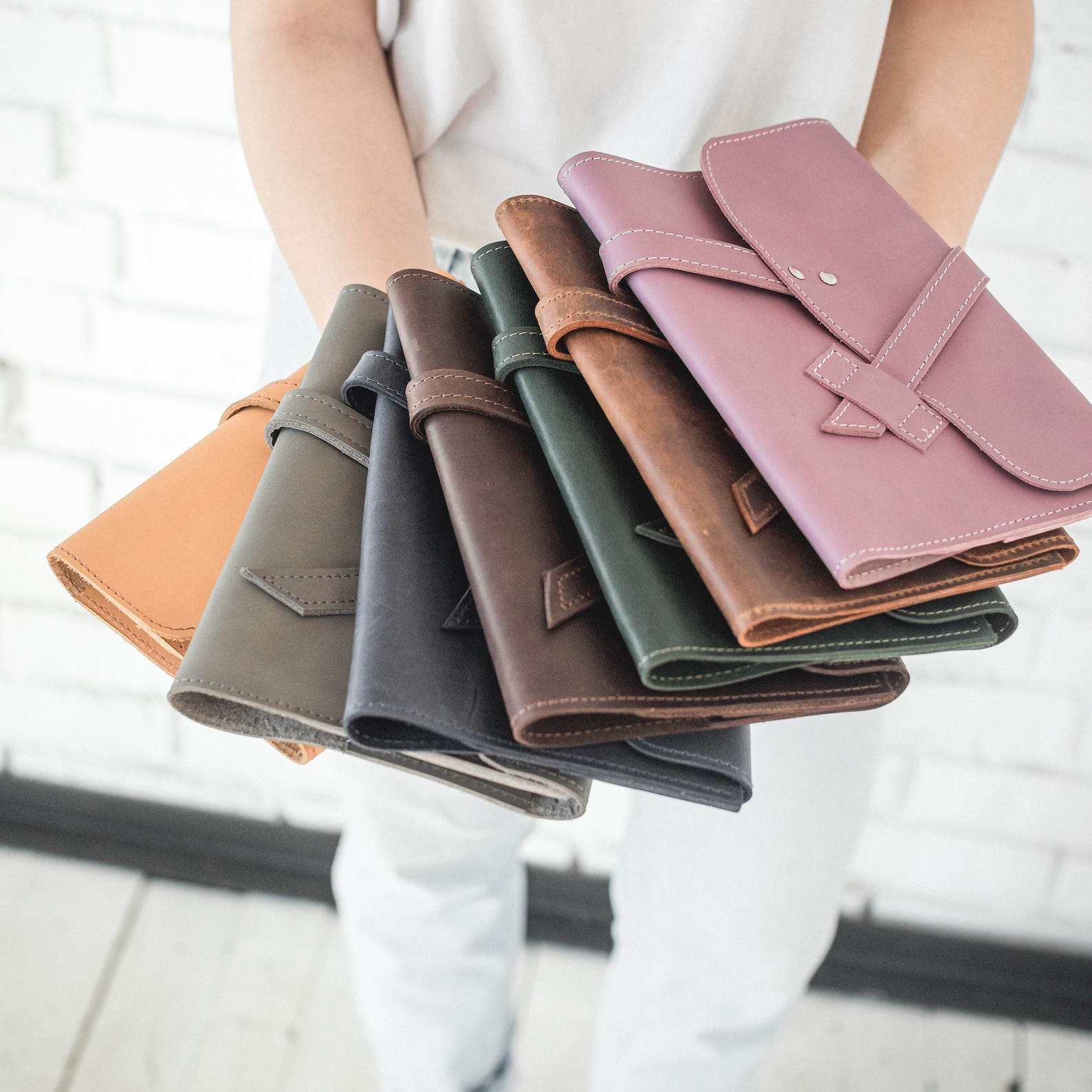 Handmade Leather Notebook Cover Genuine Leather Travel Journal Cover ...