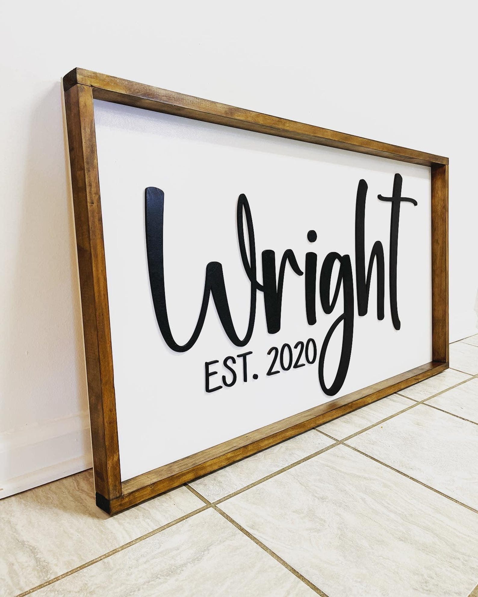 Family Name Sign | Outdoor Name Sign | Front Porch Family Name Sign ...