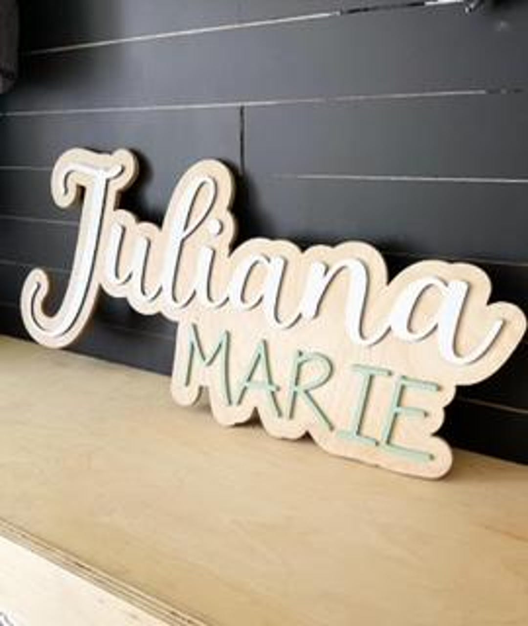 Offset Nursery Name Sign | Kid's Room Sign | Girl's/boy's Name Sign ...
