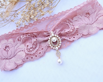 Pink Wedding Garter - Etsy