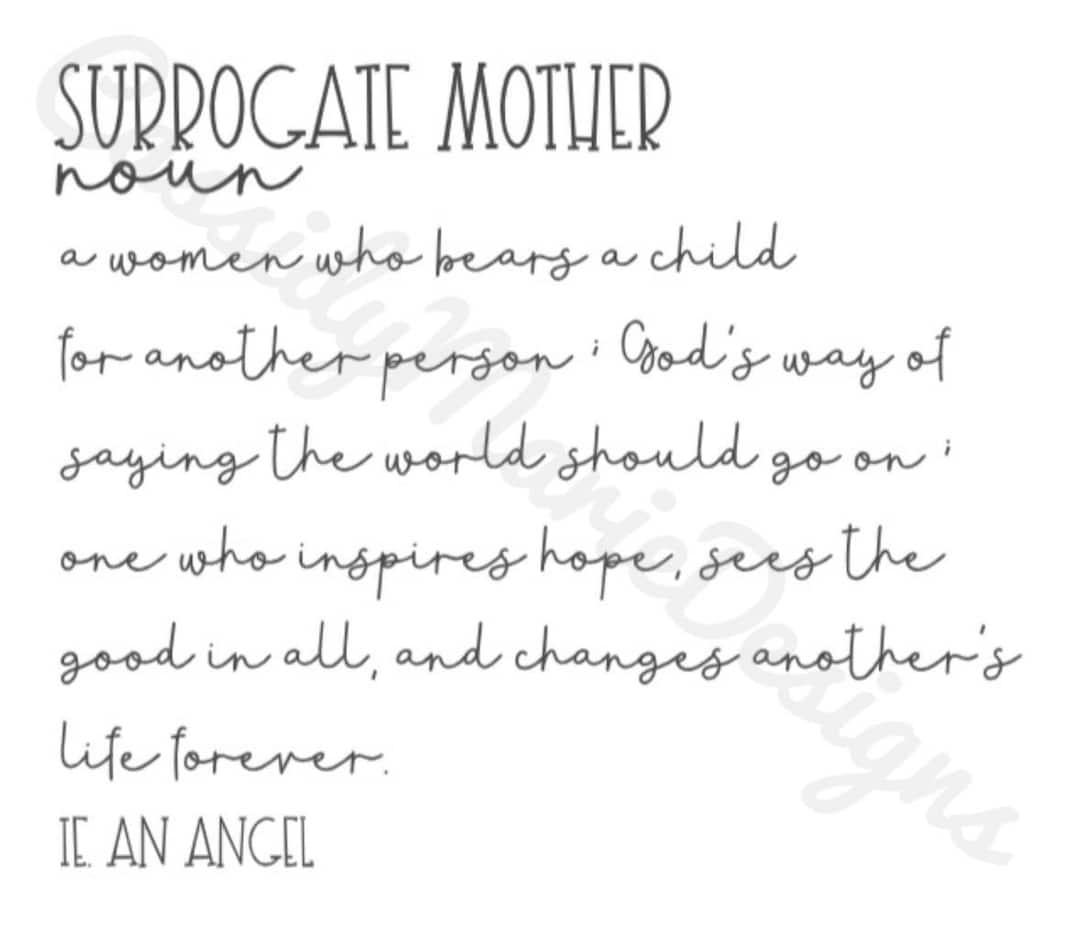 PNG File- Surrogate Mother ; Noun - Etsy