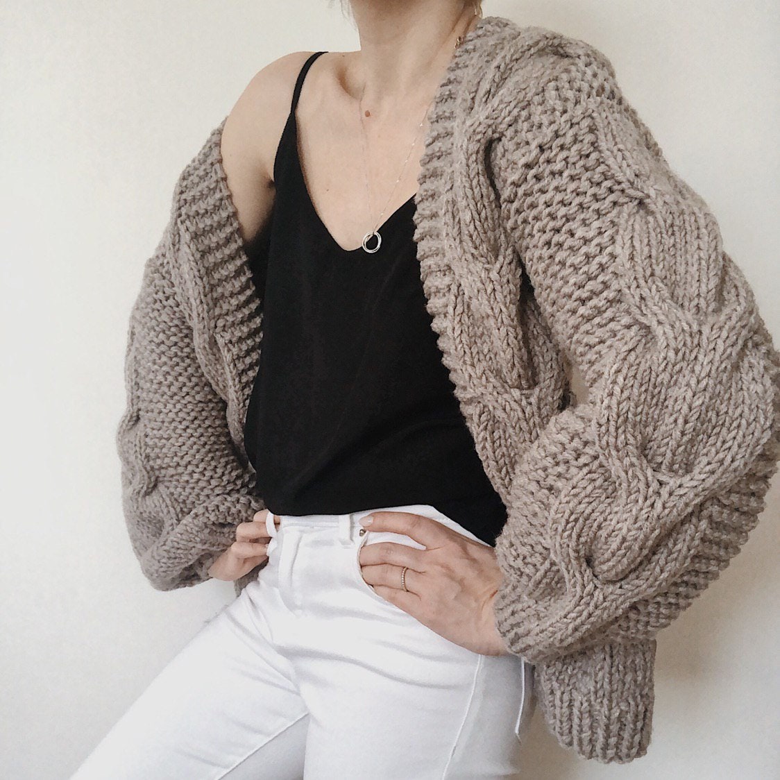 Cable Knit Cardigan, Chunky Knit Cardigan, Cable Knit Sweater, Long ...