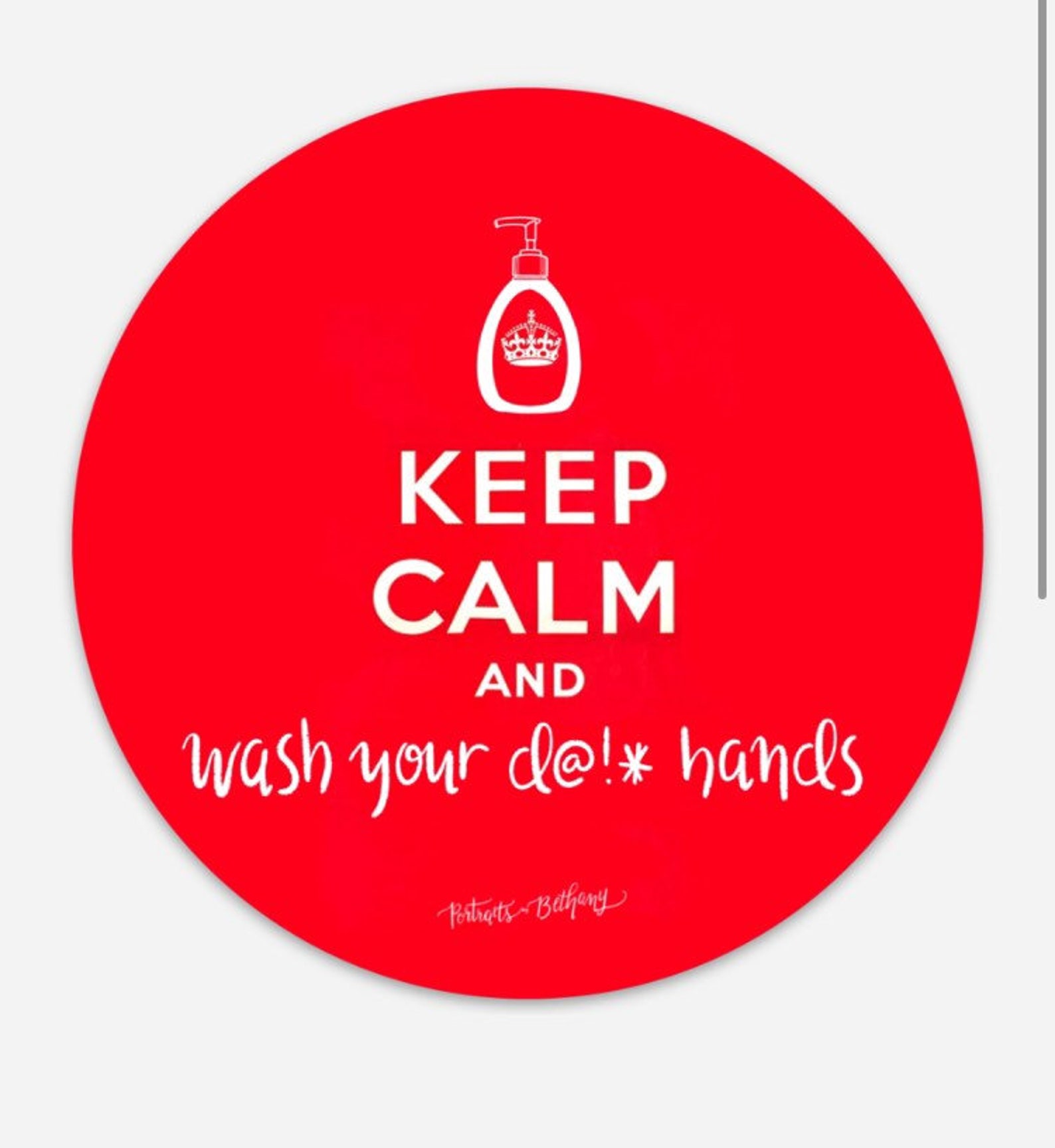 Keep Calm and Wash Your Hands Vinyl Sticker - Etsy UK