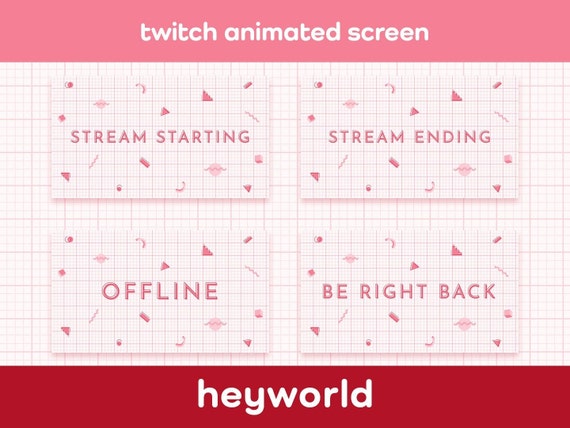 Twitch Animated Screens Streamer Screens BRB Offline - Etsy UK