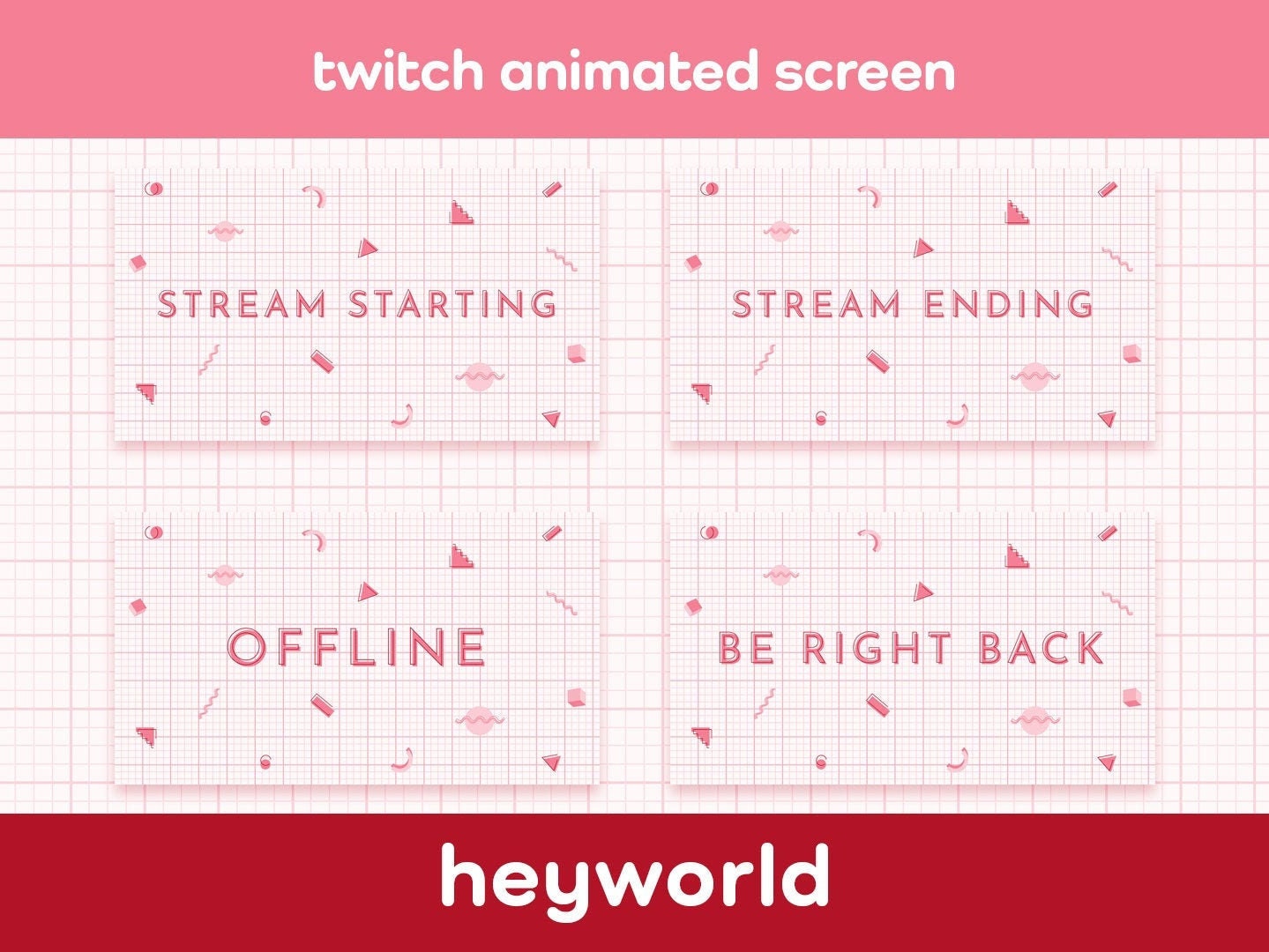 Twitch Animated Screens Streamer Screens BRB Offline - Etsy UK