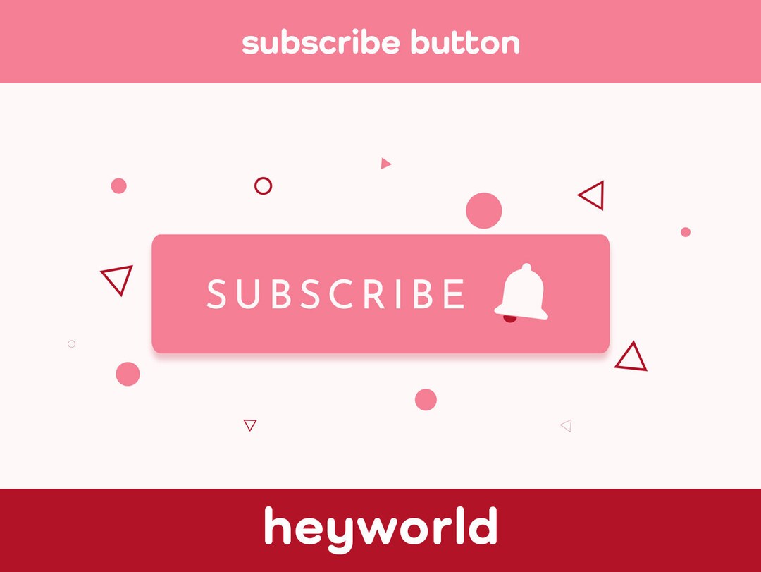 Subscribe Button - Like Button - Lower Thirds - Video Overlay ...